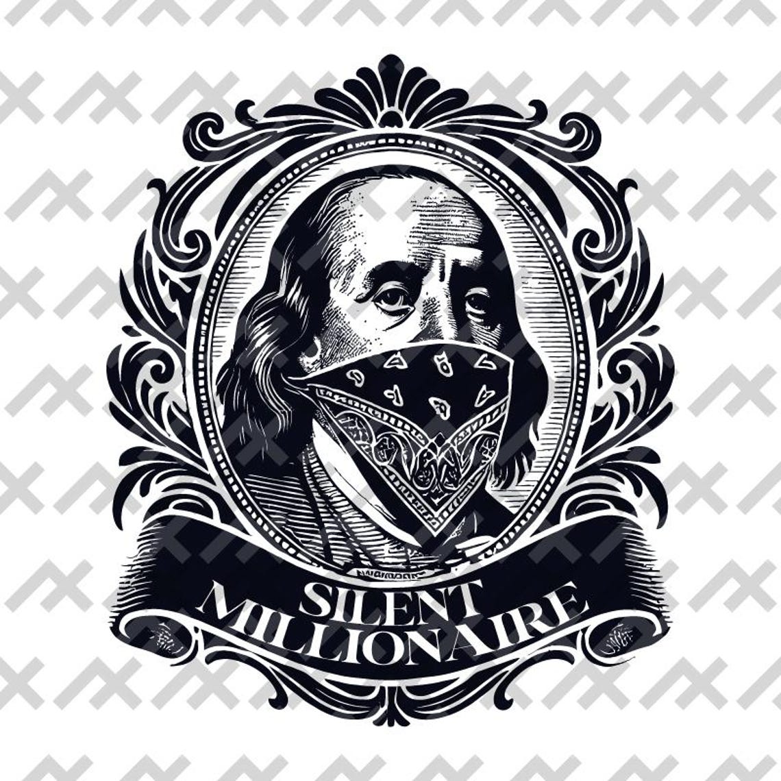 Benjamin Franklin Bandana Png, Eps, Pdf, Svg 'silent Millionaire ...