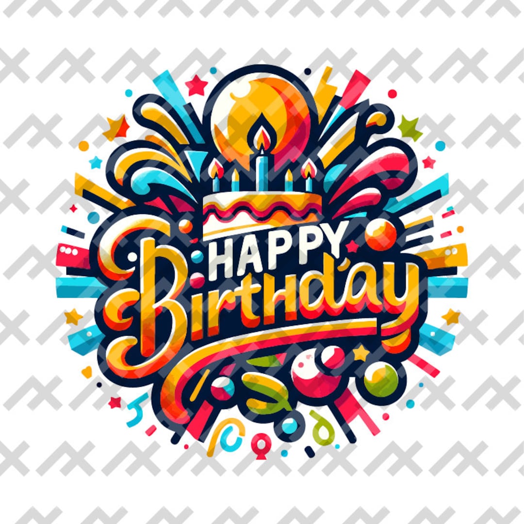 Happy Birthday Logo Vector Design - Celebratory Svg/png/pdf/dxf ...
