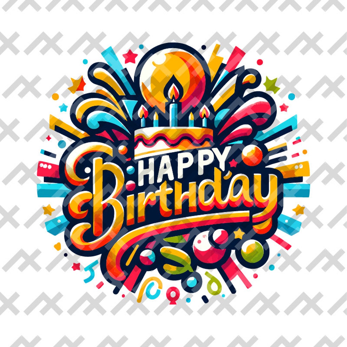 Happy Birthday Logo Vector Design - Celebratory Svg/png/pdf/dxf ...