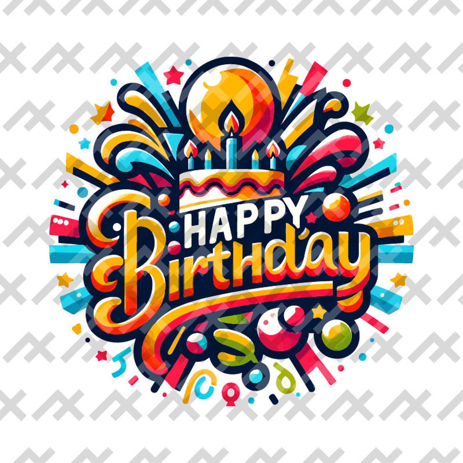 Happy Birthday Logo Vector Design - Celebratory Svg/png/pdf/dxf ...