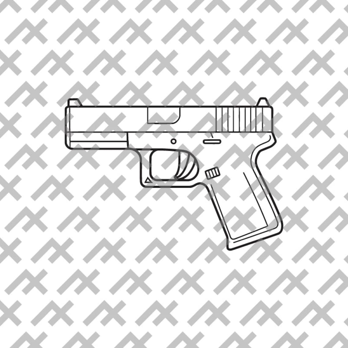 Glock 17 Vector Art Precision Firearm Outline in Svg, Pdf, Png, Jpg ...
