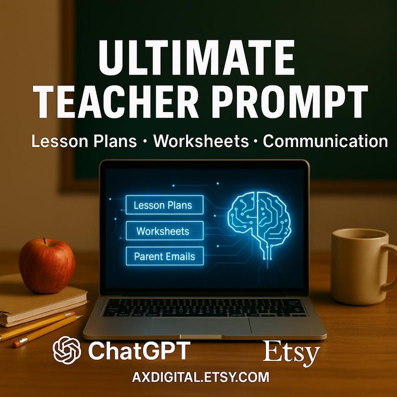 Ultimate Teacher Prompt | Digital Download for Lesson Plans, Worksheets ...