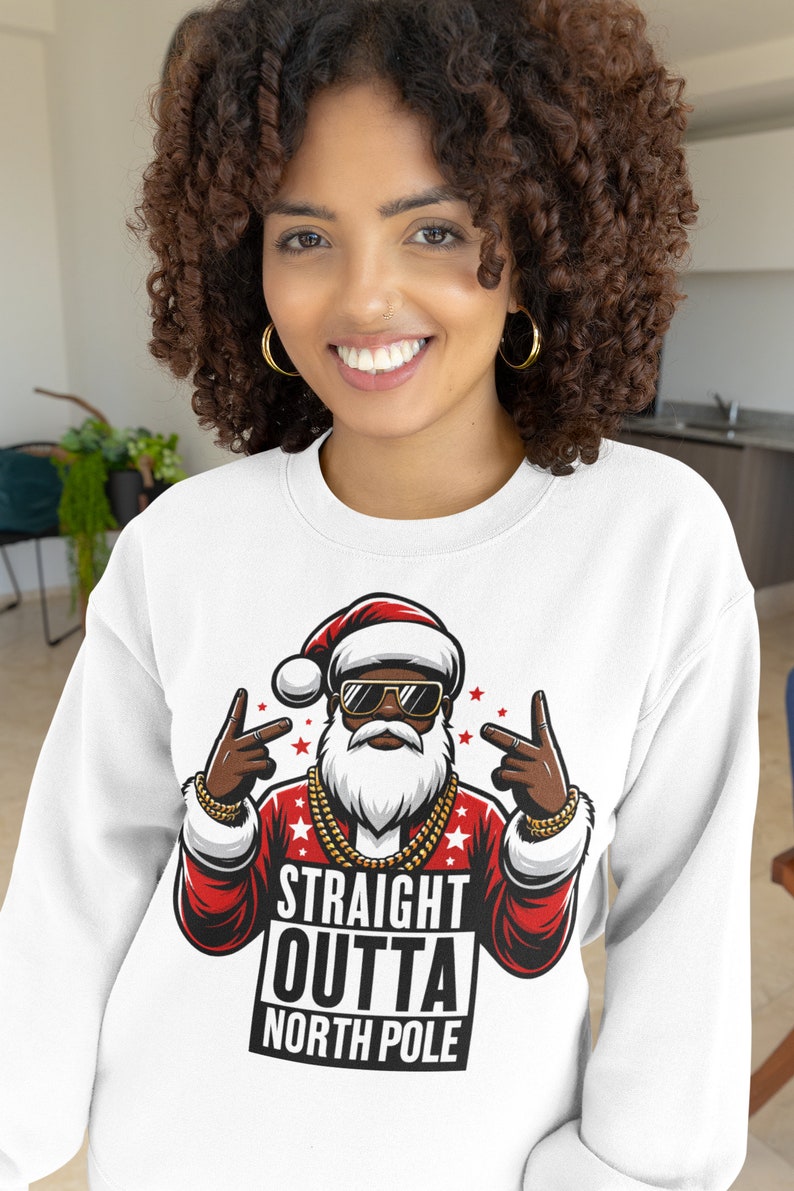 Hip Hop Santa Digital Art – Straight Outta North Pole (svg/png/pdf/eps ...