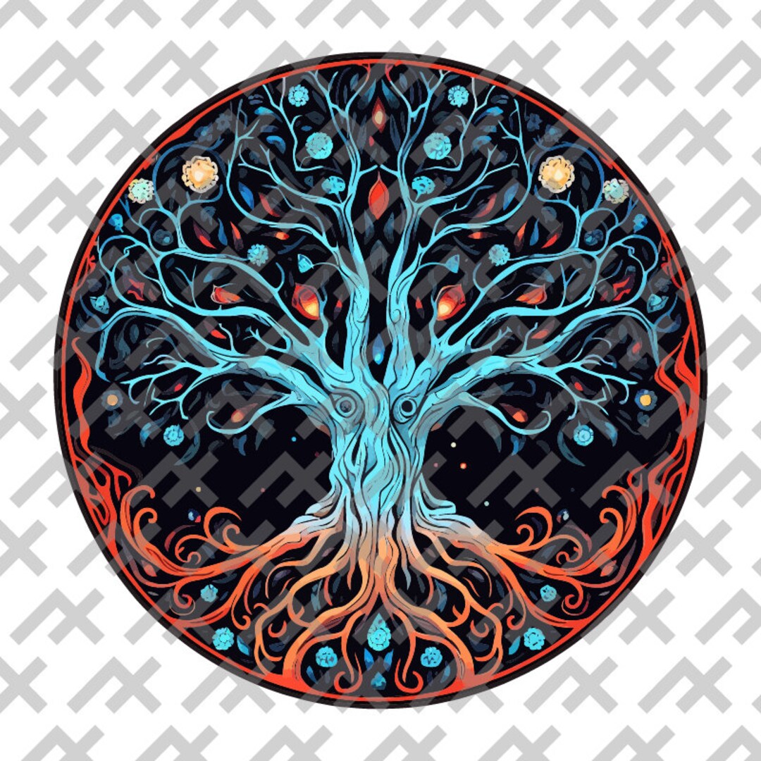 Mystical Tree of Life Sticker Design - Digital Download - Etsy