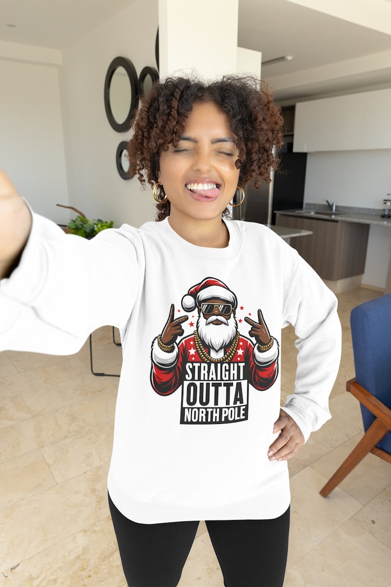 Hip Hop Santa Digital Art – Straight Outta North Pole (svg/png/pdf/eps ...