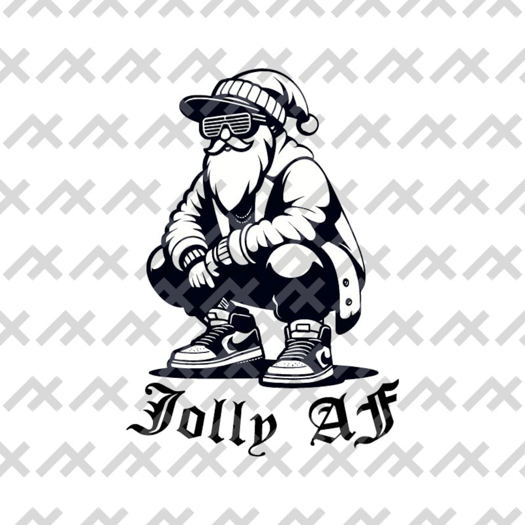Hip Hop Rap Santa Digital File Bundle - Festive Street Style Santa Svg ...