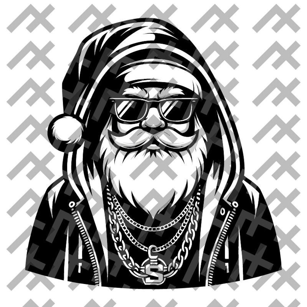 Gangsta Santa Digital File - Svg, Png, Pdf, Dxf - Straight Outta North ...