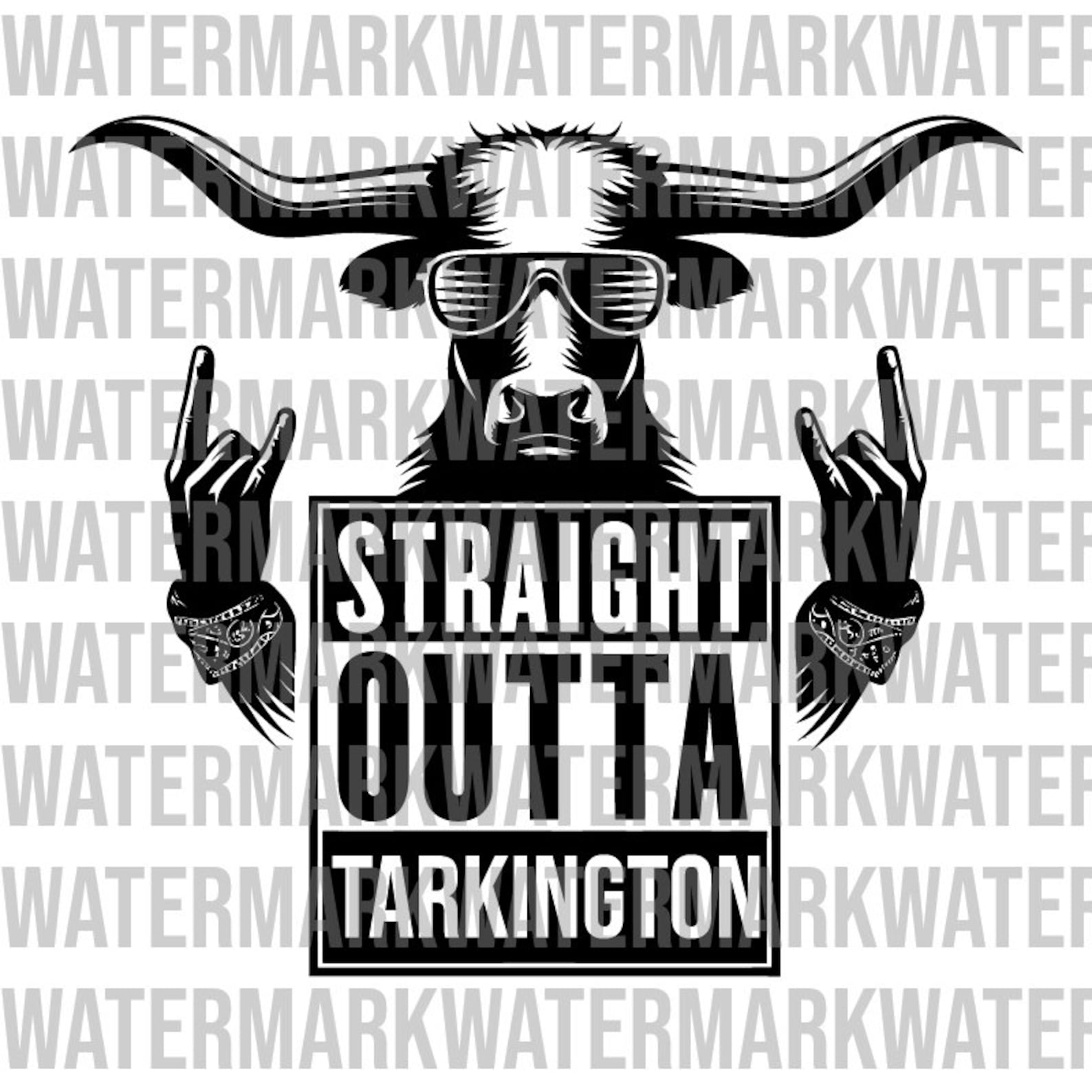Rockstar Longhorn Svg, Png, Dxf, Pdf - 'straight Outta Tarkington ...