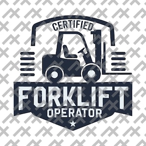 Certified Forklift Operator - Minimalist Team Logo SVG - Etsy
