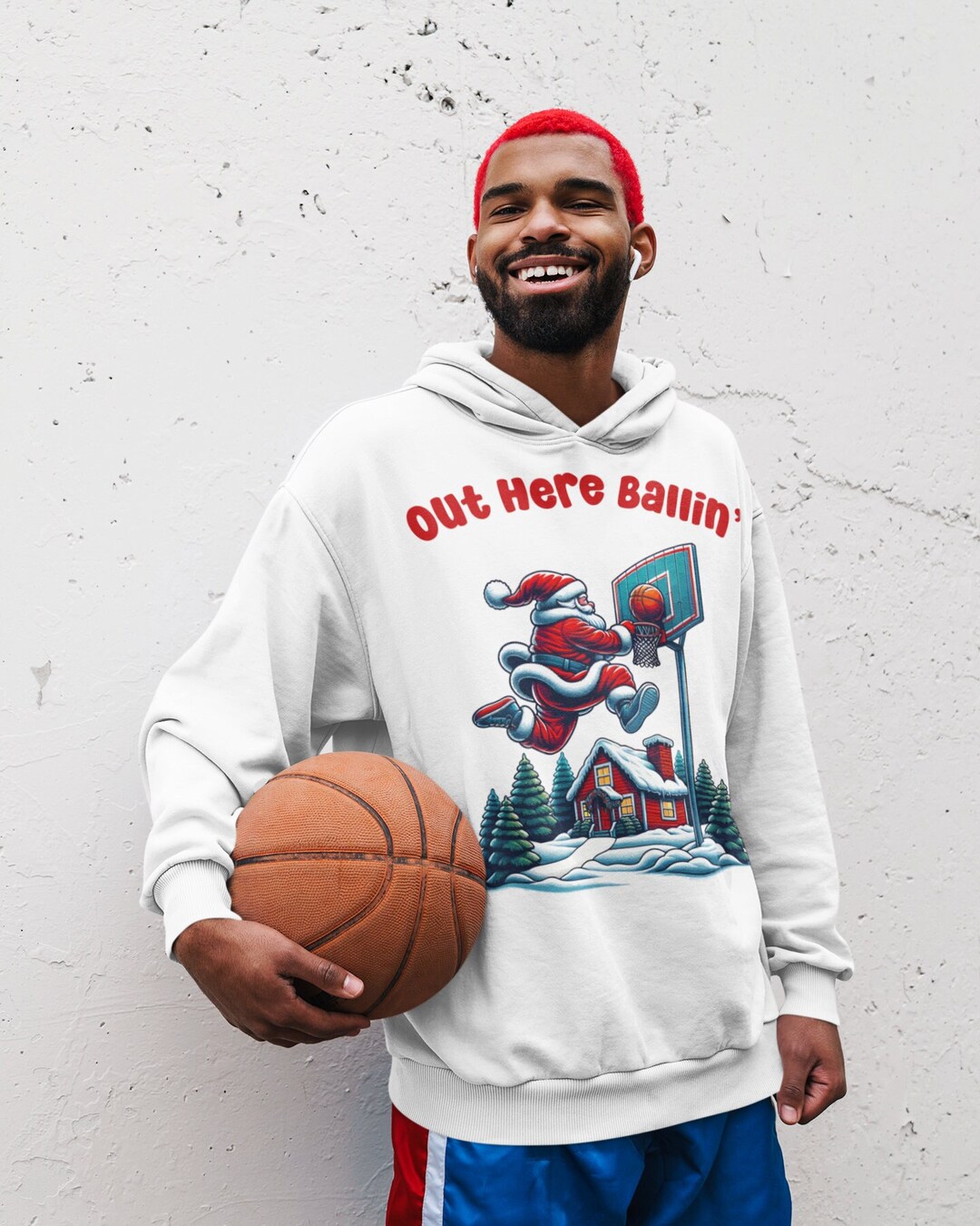 Slam Dunk Rap Santa SVG - Holiday Hoops Digital Art - Downloadable Svg ...