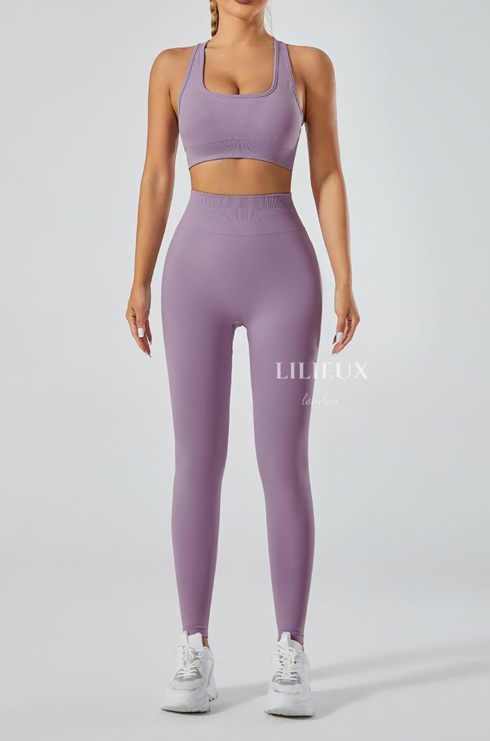 LILIEUX - Women's Seamless Running Workout Tracksuit Set: High Waist ...