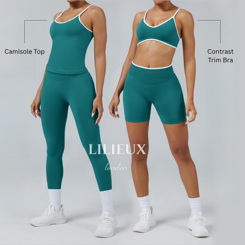 New Arrival Grey 2 Piece Workout Set for Women Seamless Sports Bra ...