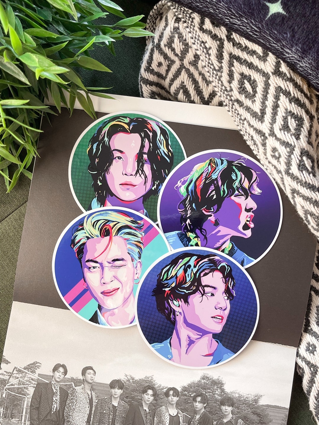 Bangtan Stickers BTS Merch Yoongi Hobi Jimin Jungkook Laptop Decal Gift ...