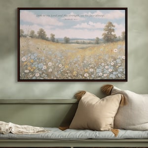 Custom Bible Verse Christian Framed Wall Art, Vintage Scripture Print ...