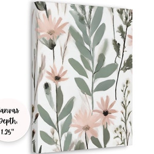 Sage and Blush Nursery Wall Art for Girl Wildflower Nursery Vintage ...