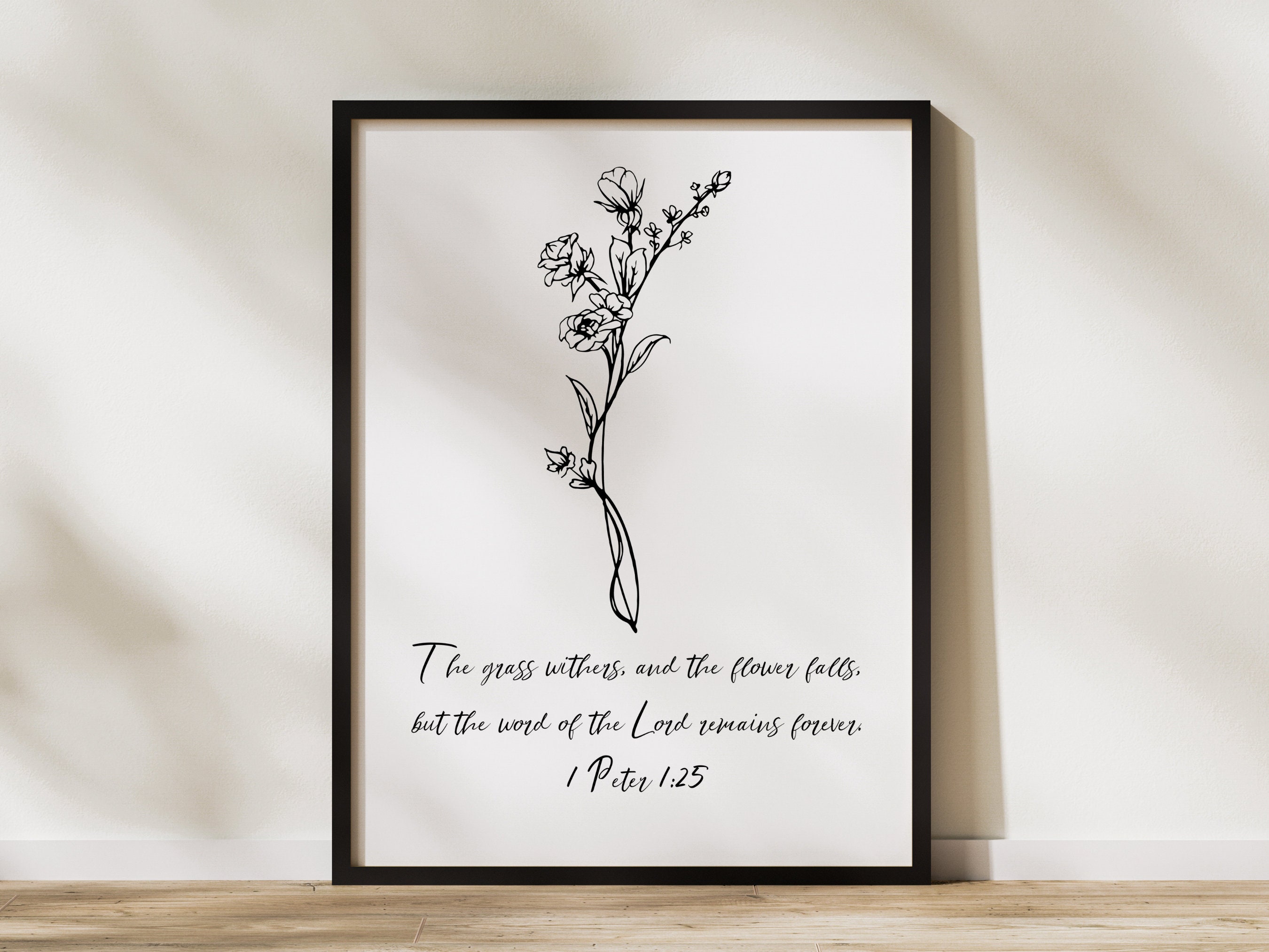 Modern Bible Art Christian Minimalist Home Decor Bible Verse Wall Art ...