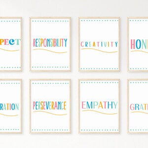 Classroom Character Trait Posters, Set of 9 Printables, Classroom ...