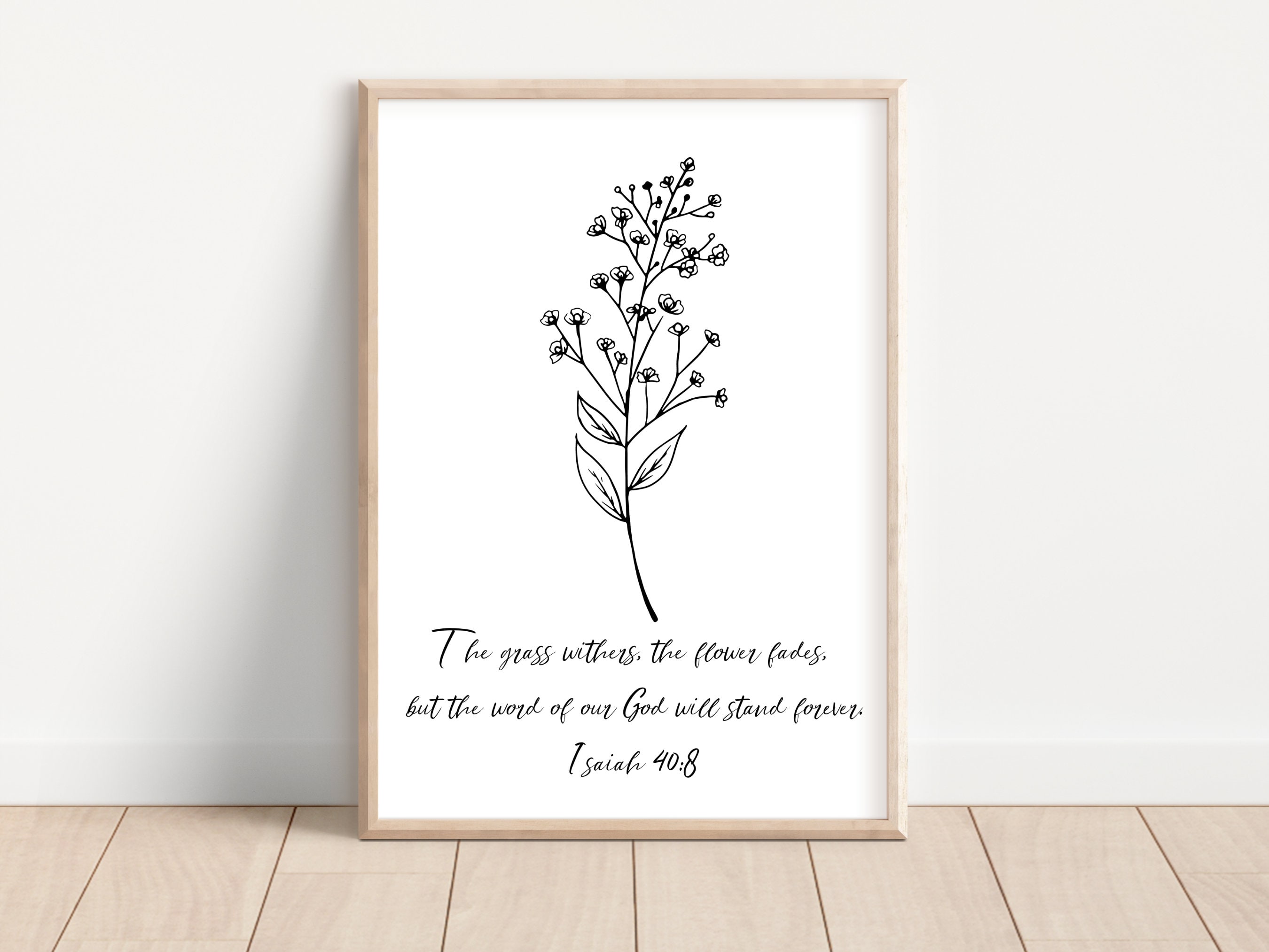 Modern Bible Art Christian Minimalist Home Decor Bible Verse Wall Art ...