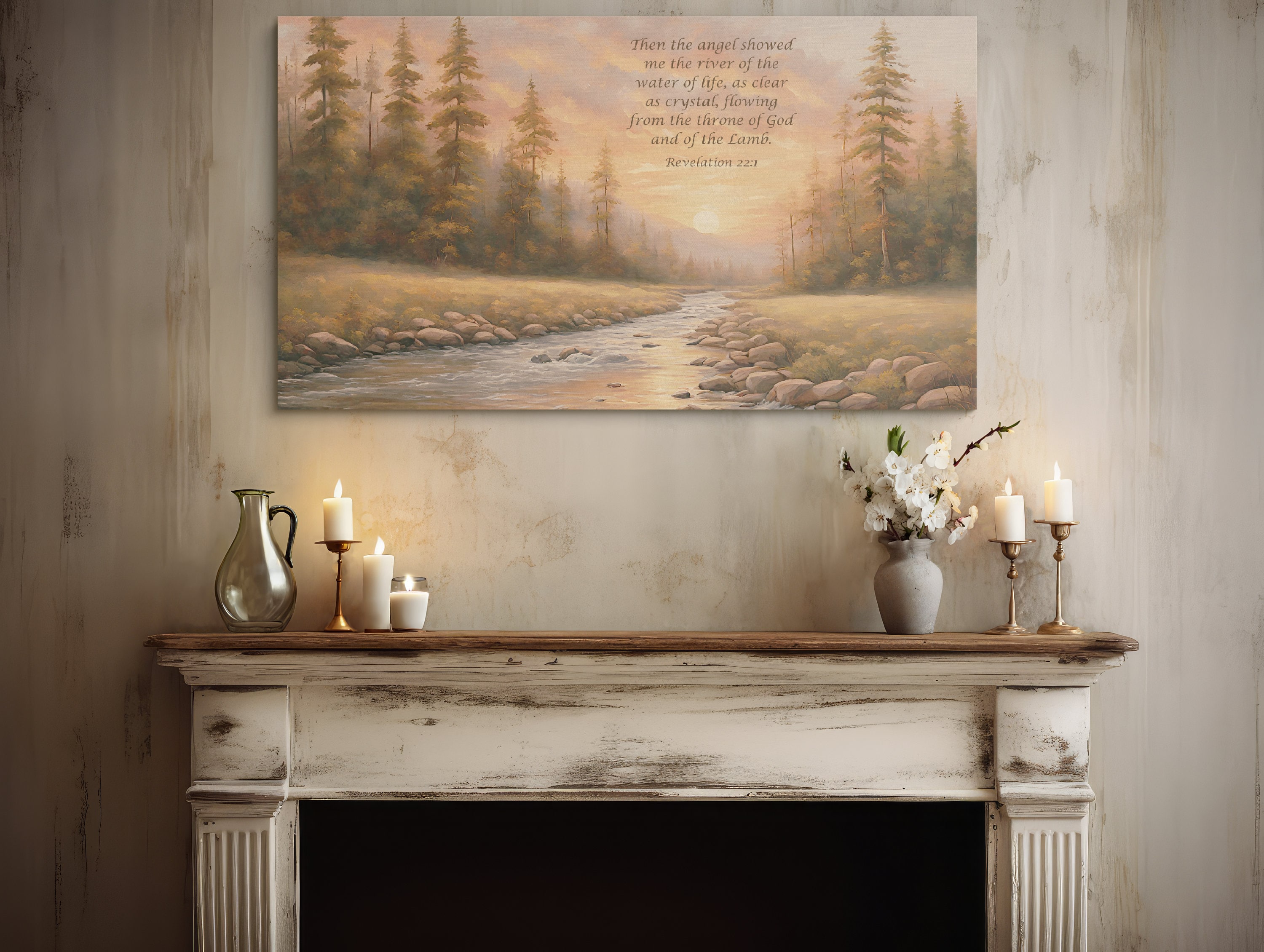 Custom Bible Verse Christian Framed Wall Art, Vintage Scripture Print ...