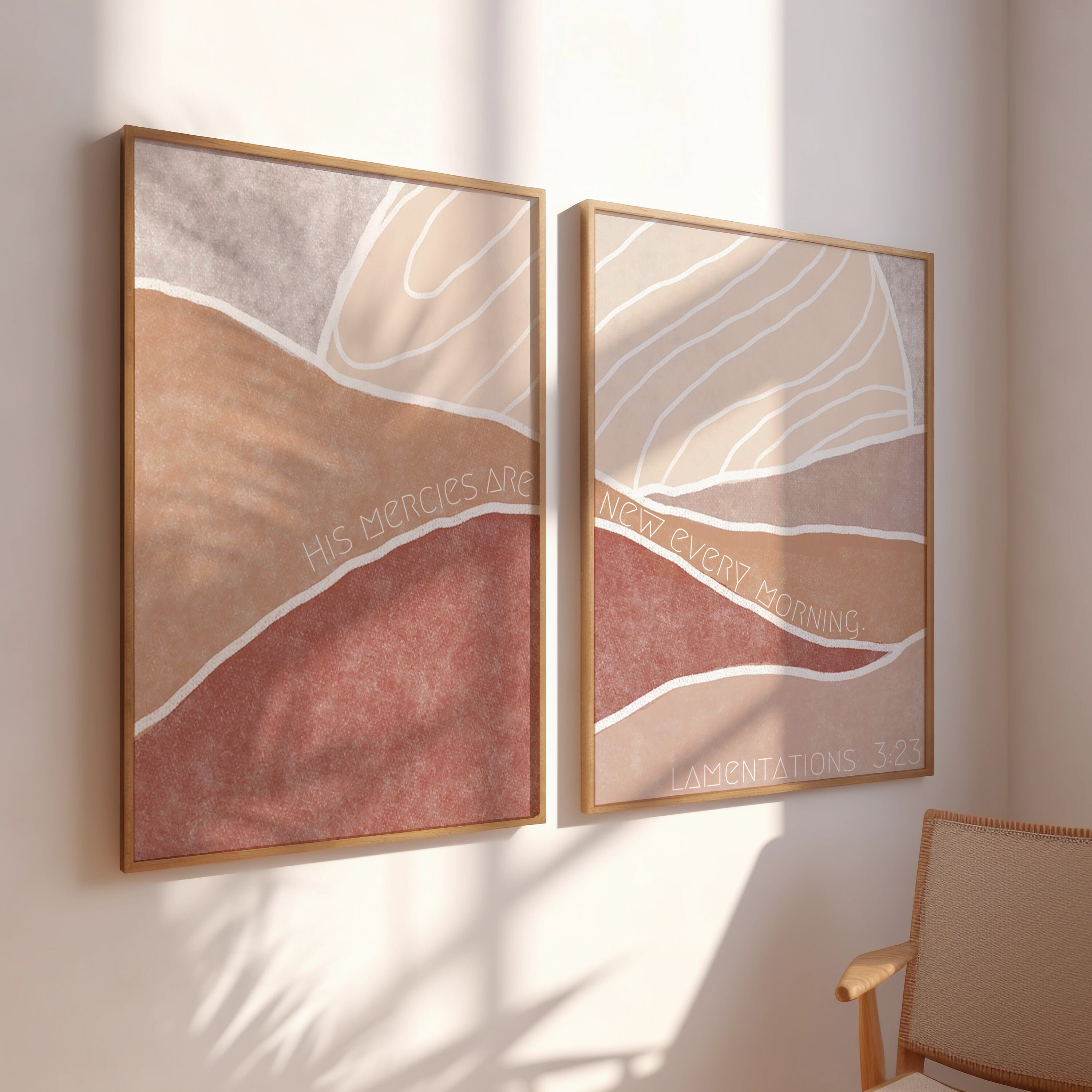 Modern Bible Art Christian Minimalist Home Decor Bible Verse Wall Art ...