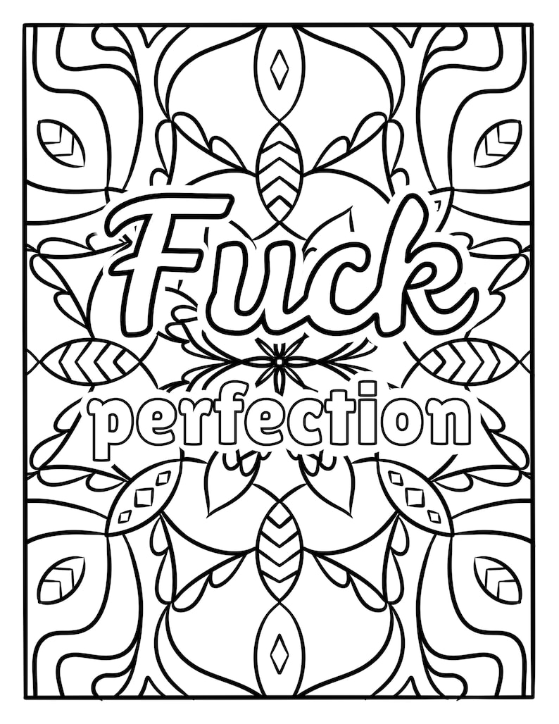 6 Funny Bad Language Printable Recovery Coloring Pages, Sobriety ...