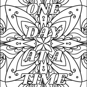 Recovery Coloring Pages: Inspirational Therapy Art (digital Download ...