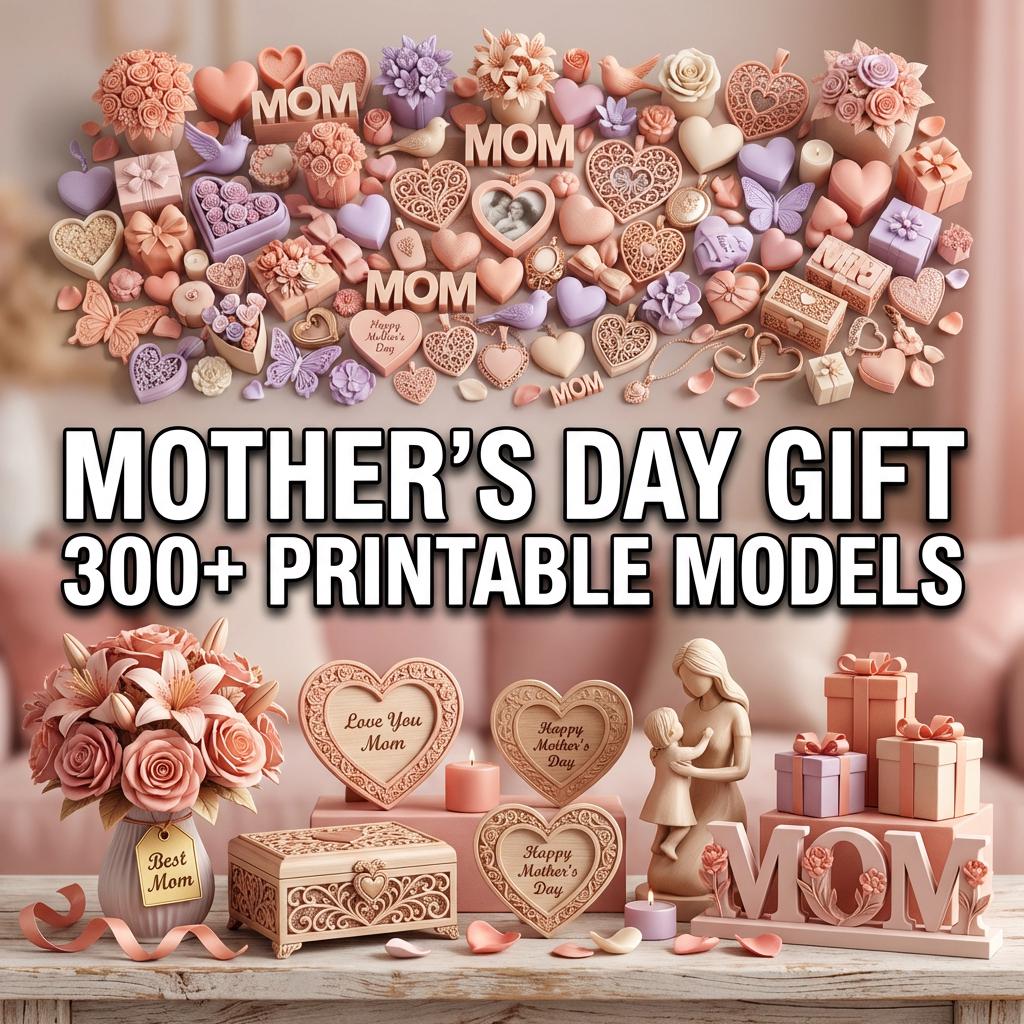 Mother's Day 3D STL Bundle | Mom Child Figurines, Gift Print Files 3D ...