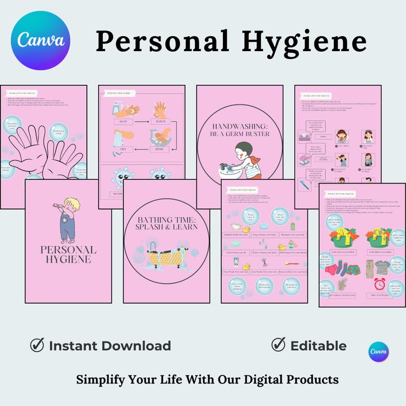 Kids Hygiene Checklist: Daily Routine Tracker, Wellness Planner ...