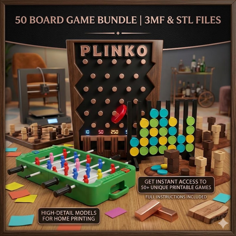 3d Printed Book Board Games - Etsy