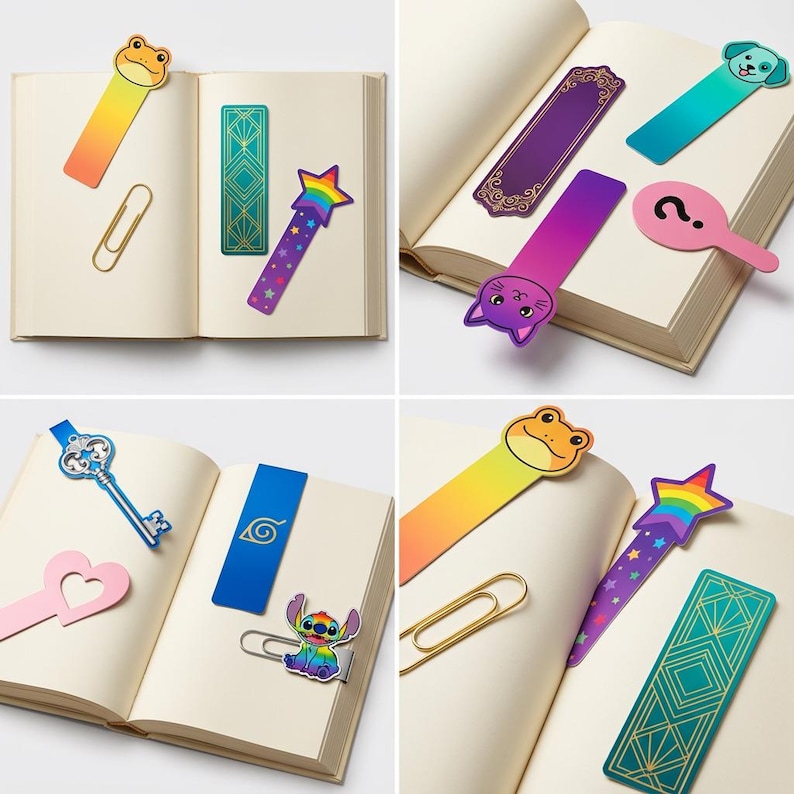 3D Printable Bookmark Bundle STL 130+ Cute Themed Bookmarks Set Cozy ...