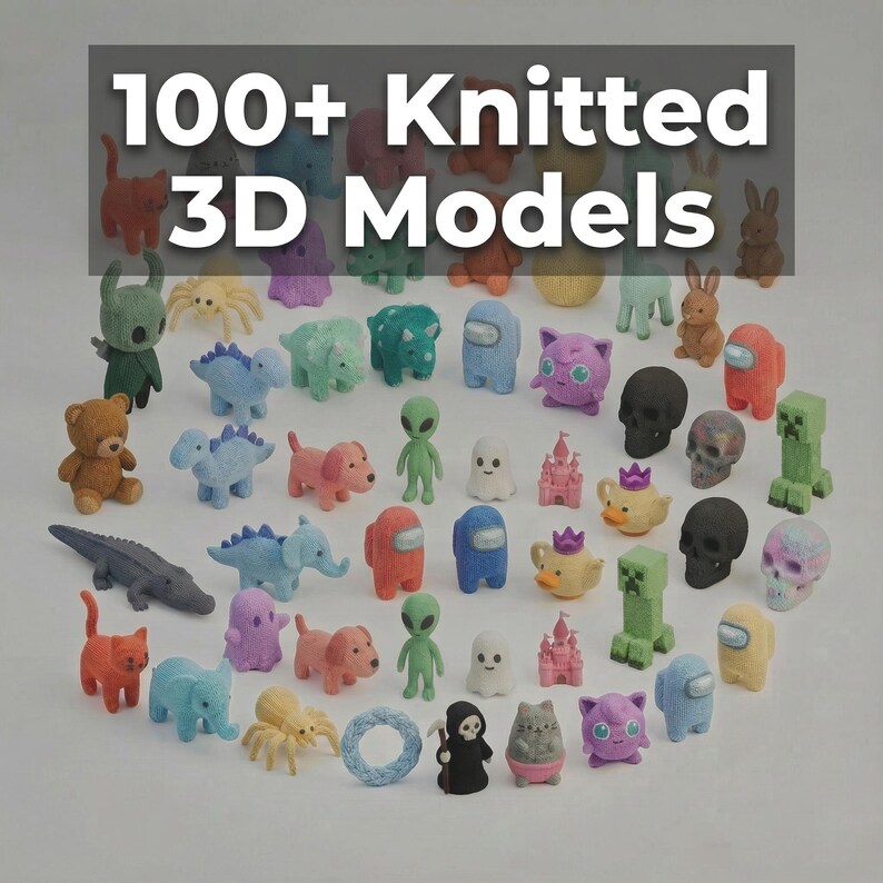 100+ Knitted Toy Figures 3D Models – STL & 3MF Files - Etsy