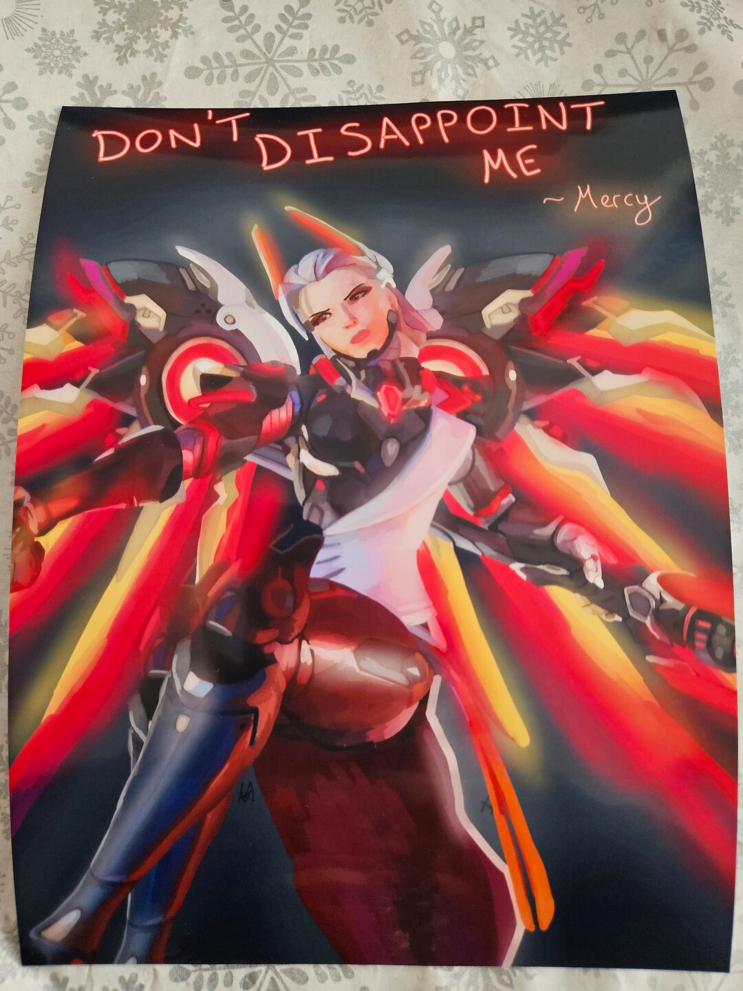 MERCY Overwatch 2 Drawing Art Print Mercy Mythic Skin New! - Etsy