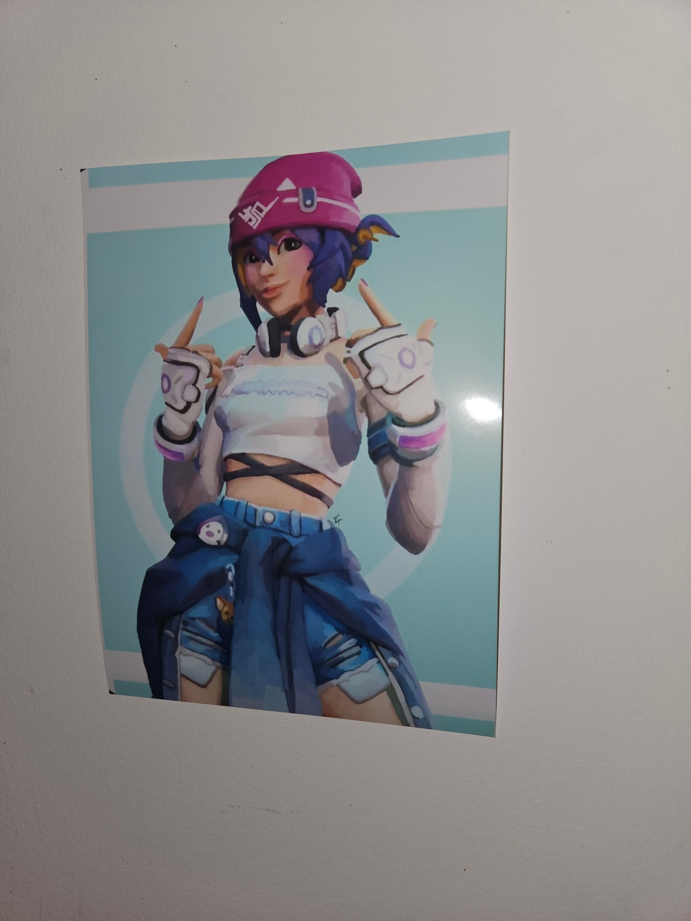 Kiriko Le Sserafim Kpop Skin Overwatch 2 Drawing Art Print - Etsy