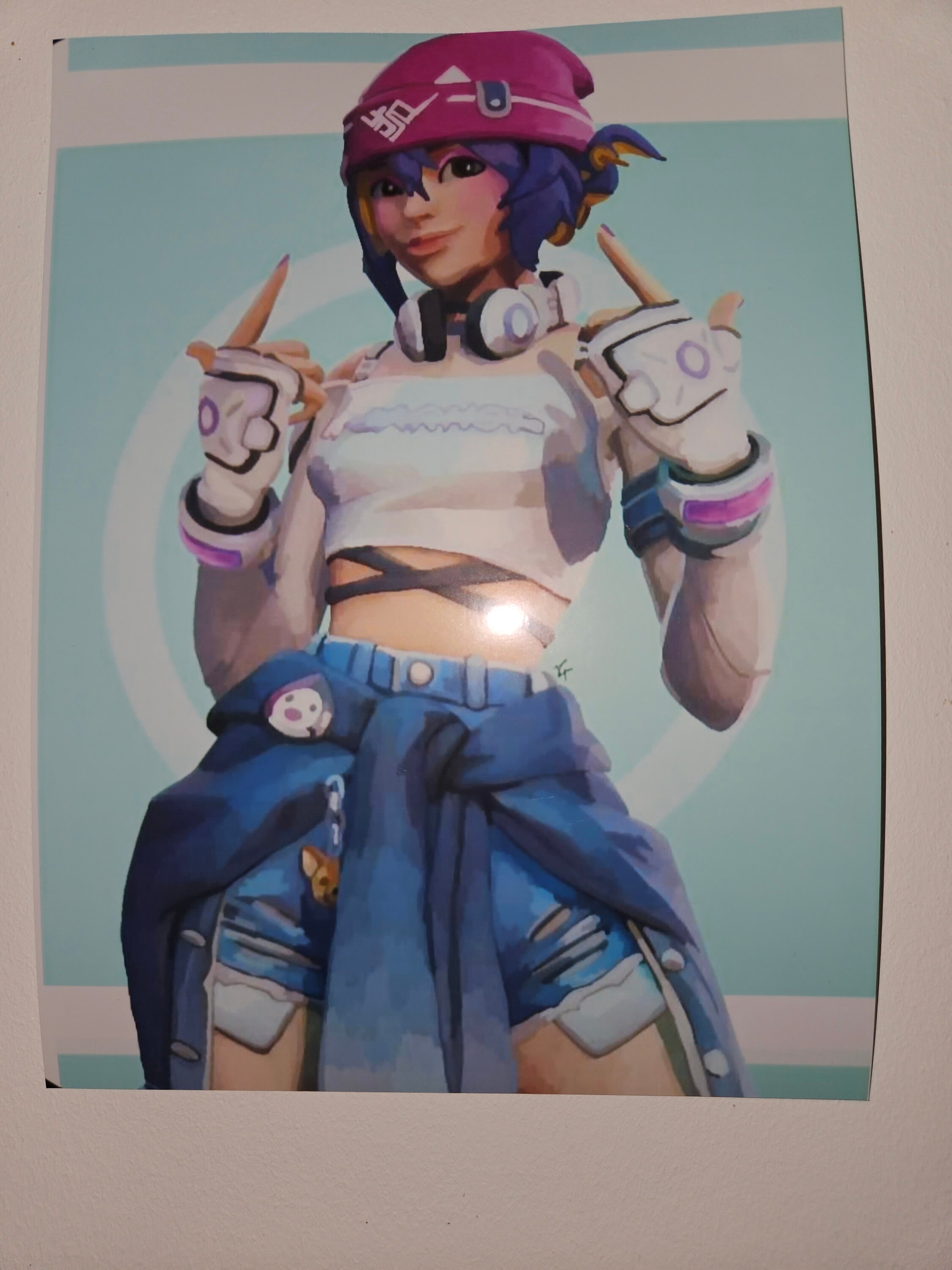 Kiriko Le Sserafim Kpop Skin Overwatch 2 Drawing Art Print - Etsy