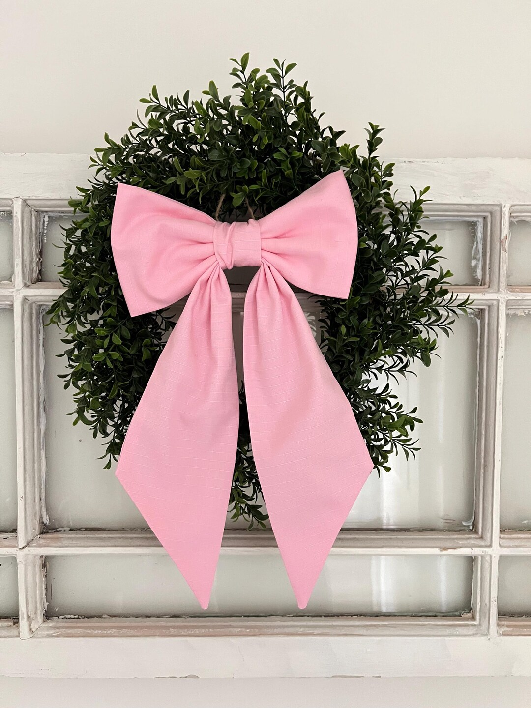 Fabric Bow, Pink Decorative Bow, Valentine Bow, Christmas Wreath Bow ...