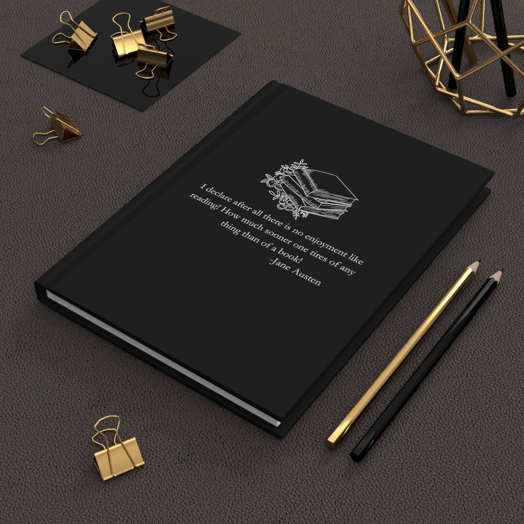 Jane Austen Journal, Jane Austen Quote, Book Lover Gift,, Bookish ...