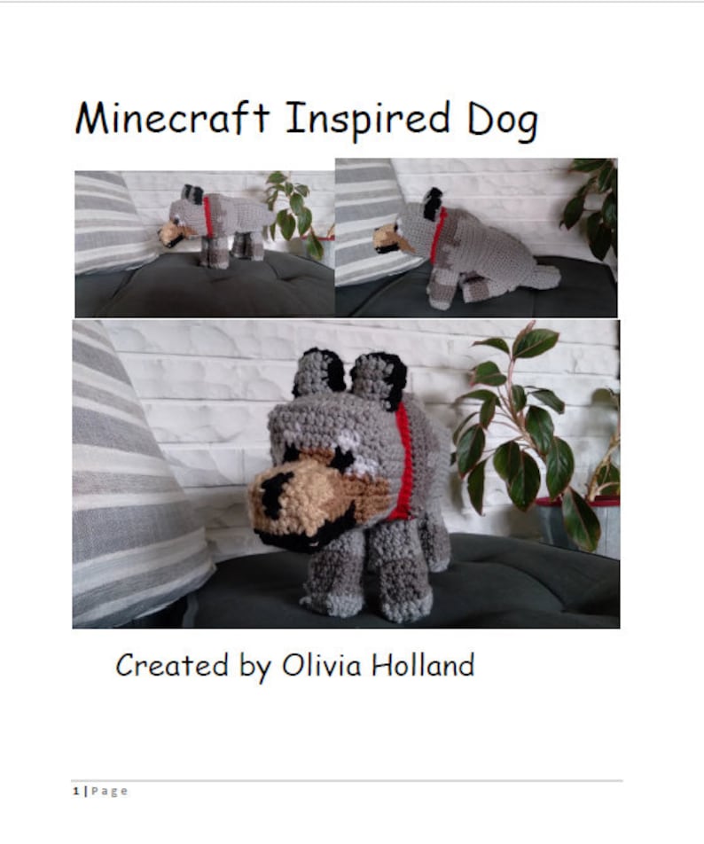 Video Game Pixelated Wolf Crochet Pattern - Etsy