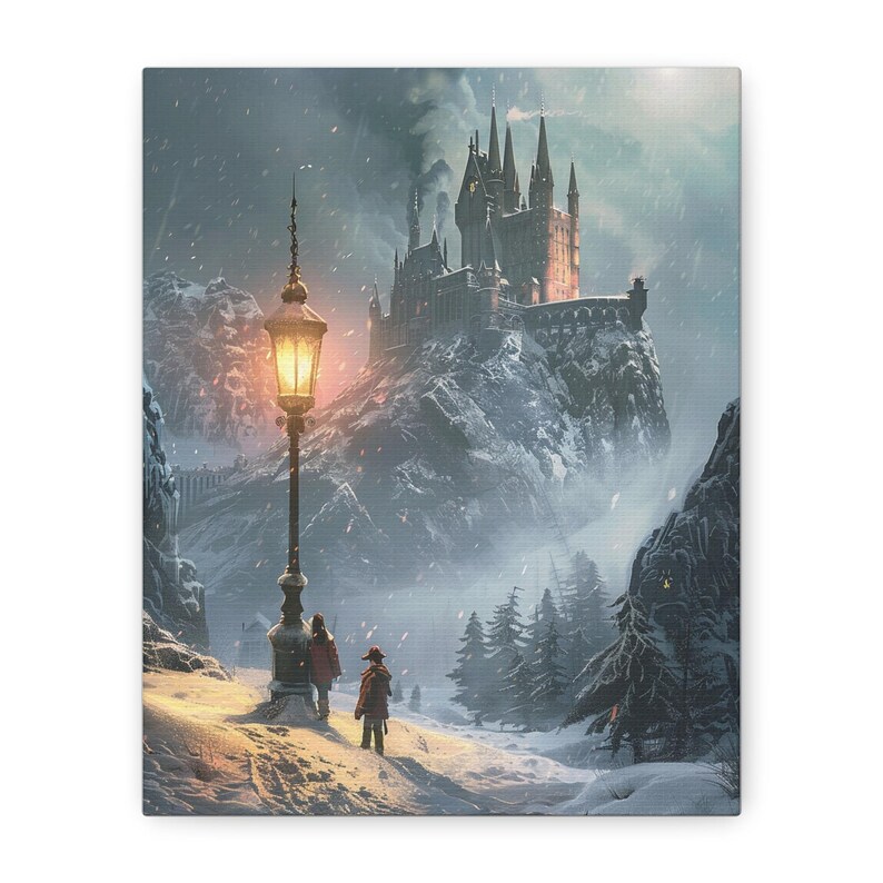 Narnia-inspired Fantasy Castle Canvas Print – Winter Kingdom Wall Art ...