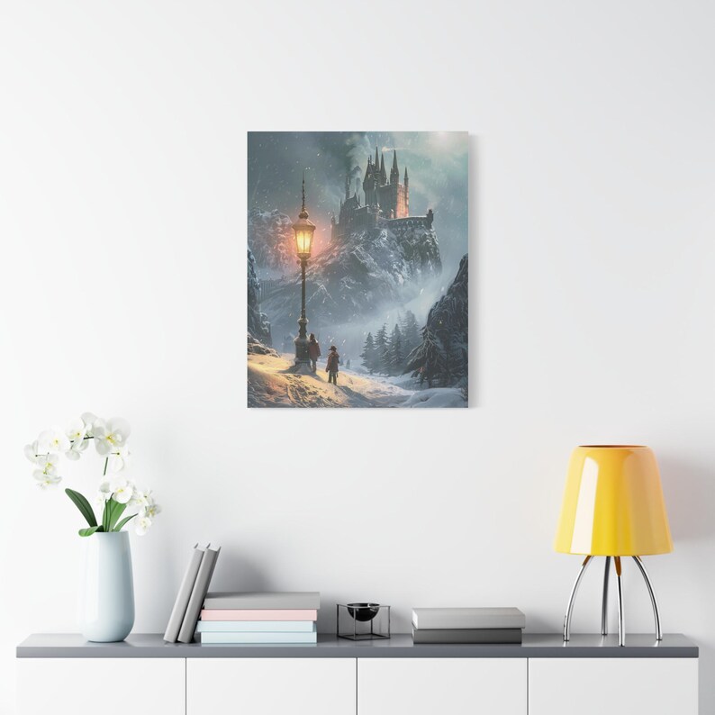 Narnia-inspired Fantasy Castle Canvas Print – Winter Kingdom Wall Art ...