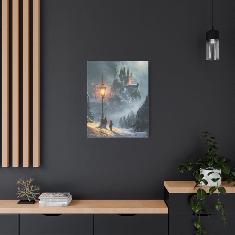Narnia-inspired Fantasy Castle Canvas Print – Winter Kingdom Wall Art ...
