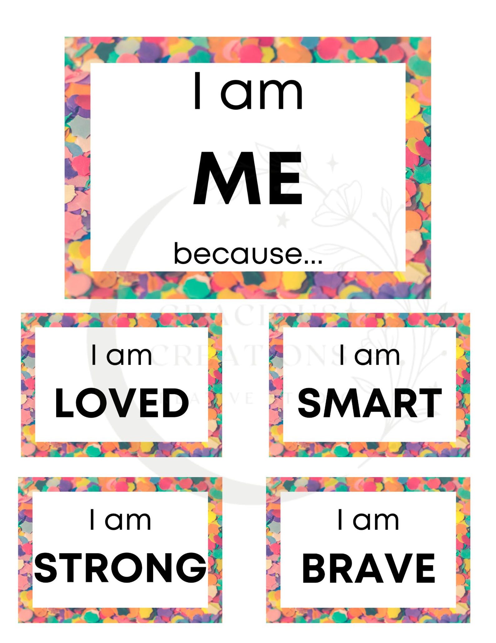 Affirmation Mirror Cards Instant Download - Etsy