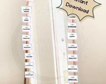 Affirmation Mirror Cards Instant Download - Etsy