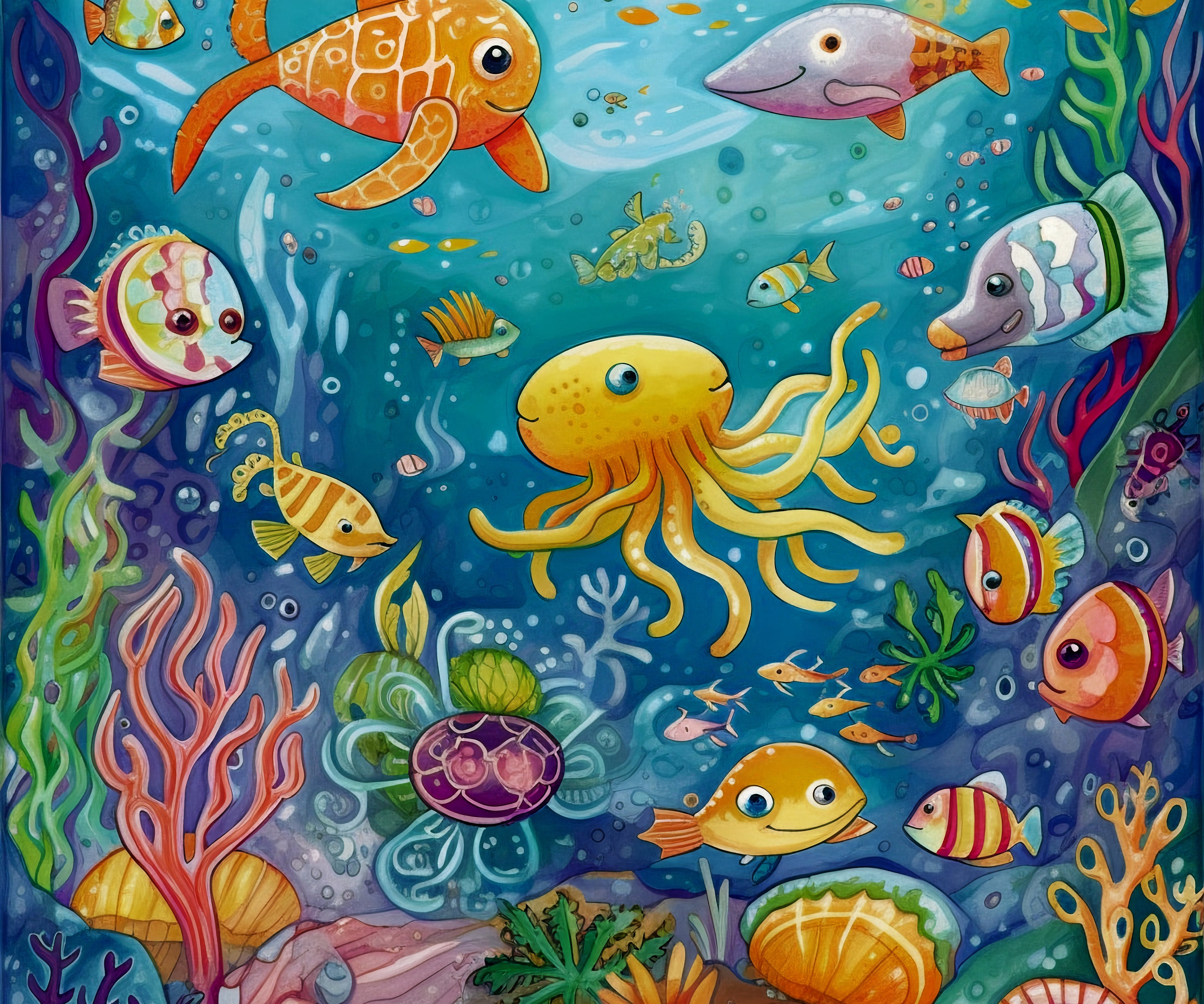 Underwater Sea Drawing