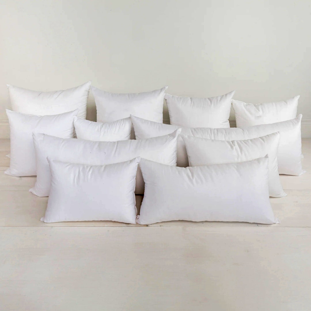 Cotton Liner Pillow Inserts With Zipper, Hypoallergenic Fill for ...