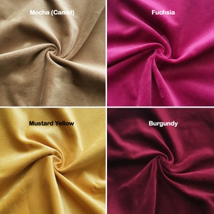 Velvet FABRIC SAMPLES, Solid Velvet Color Samples, Price is for up to 5 ...