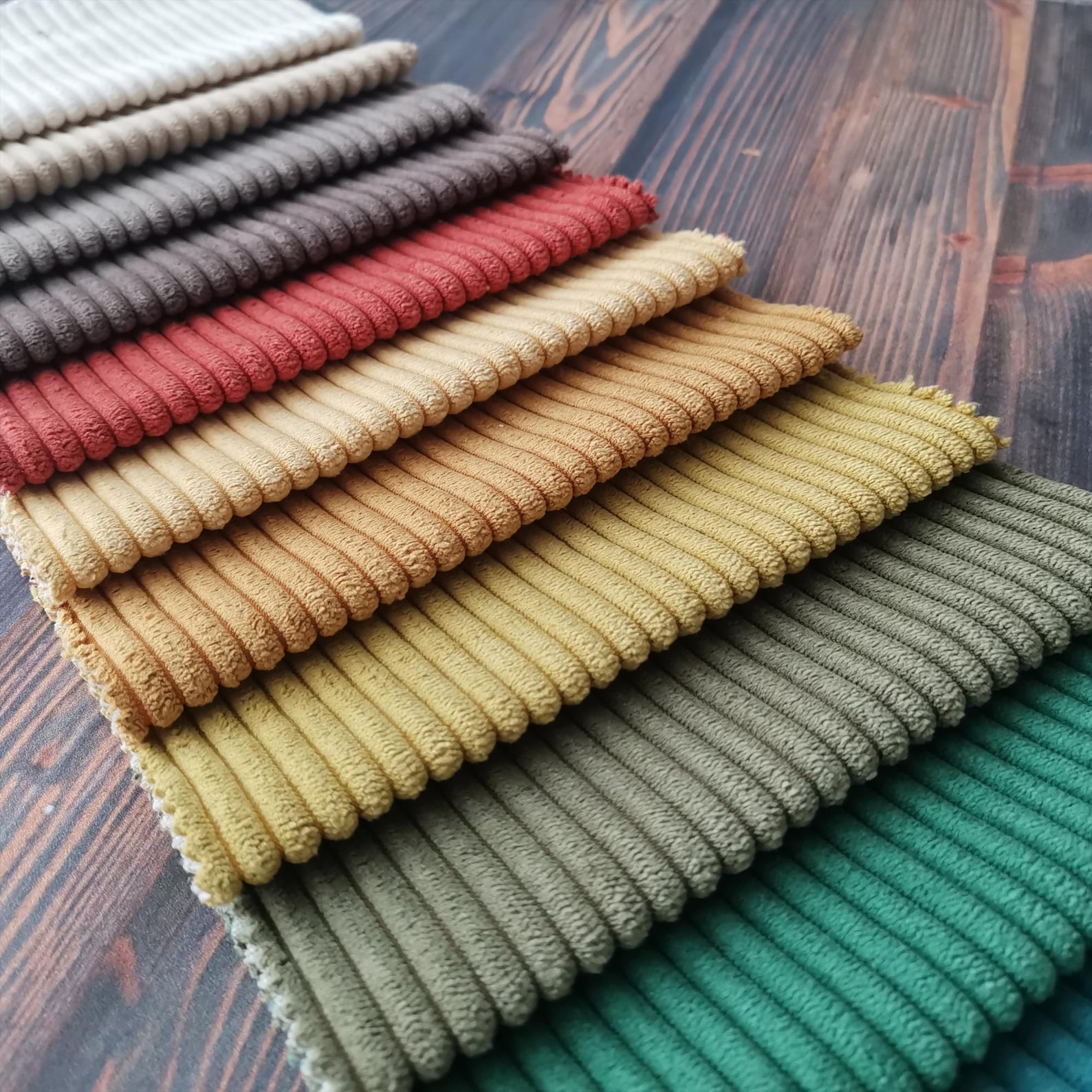 Corduroy Velvet Upholstery Fabric, 55" Ribbed Corduroy Velvet Fabric by ...