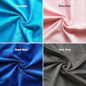Velvet FABRIC SAMPLES, Solid Velvet Color Samples, Price is for up to 5 ...