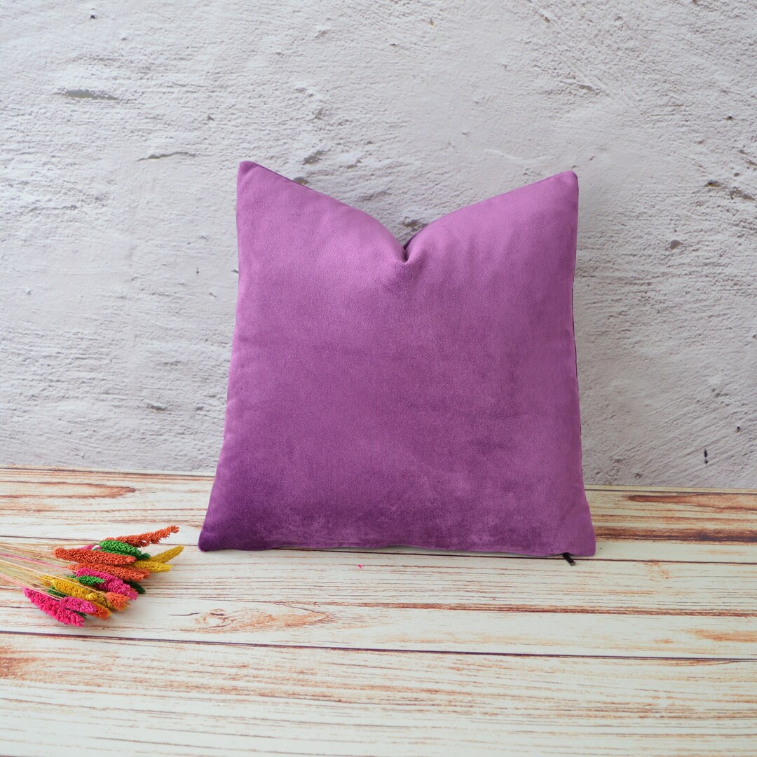 Purple Velvet Pillow, Purple Euro Pillow Case, Violet Cushion Case ...