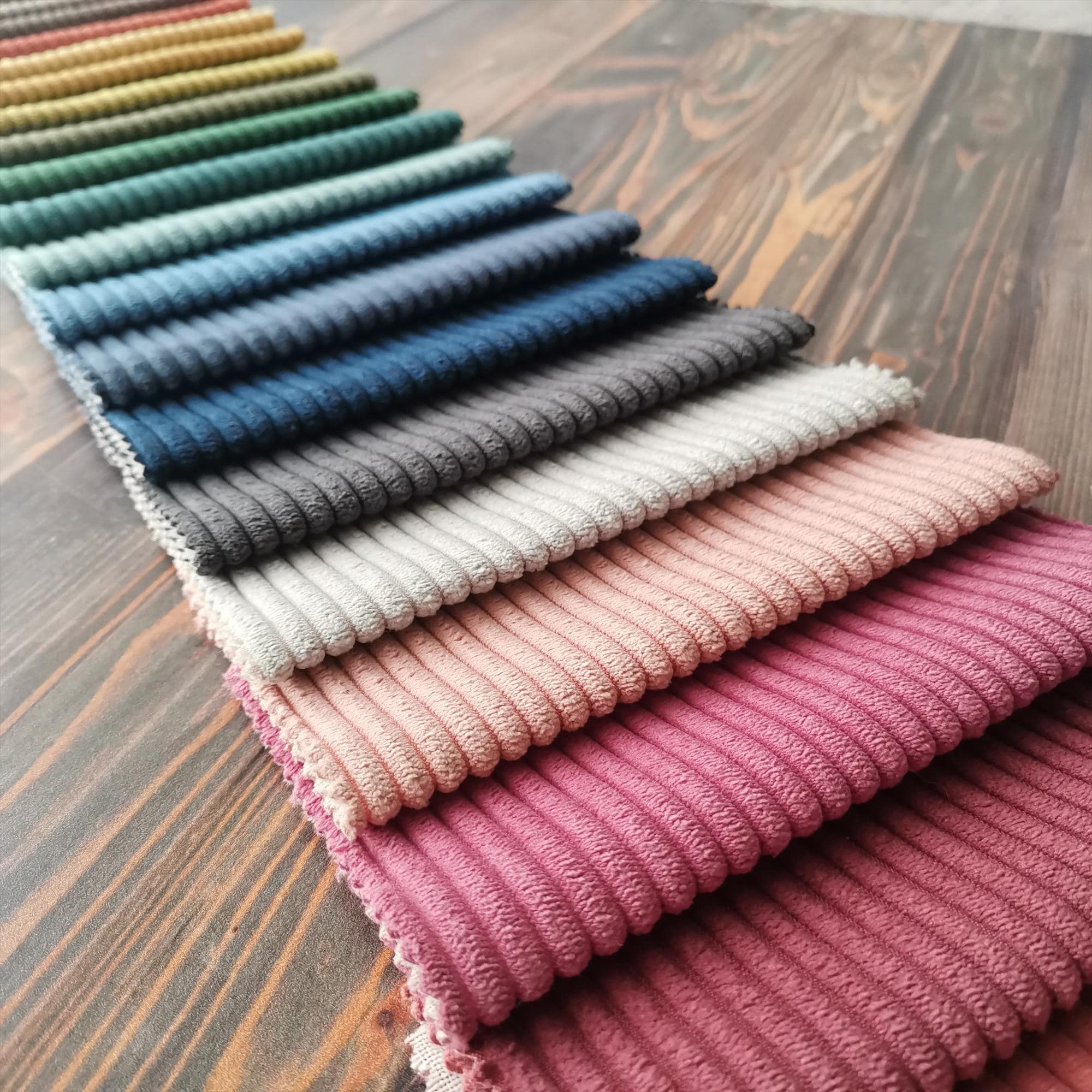 Corduroy Velvet Upholstery Fabric, 55" Ribbed Corduroy Velvet Fabric by ...