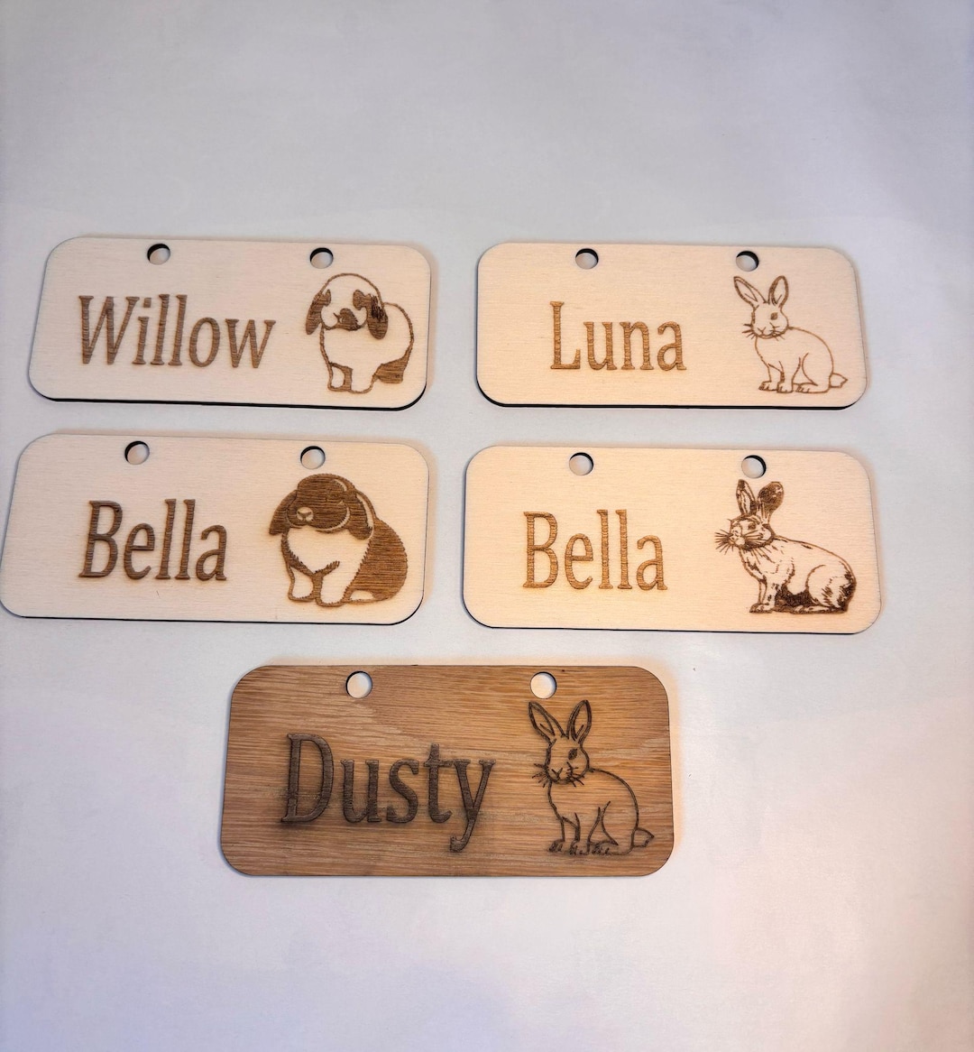 Personalised Rabbit, Name Sign - Standard or Formaldehyde Free Plywood ...